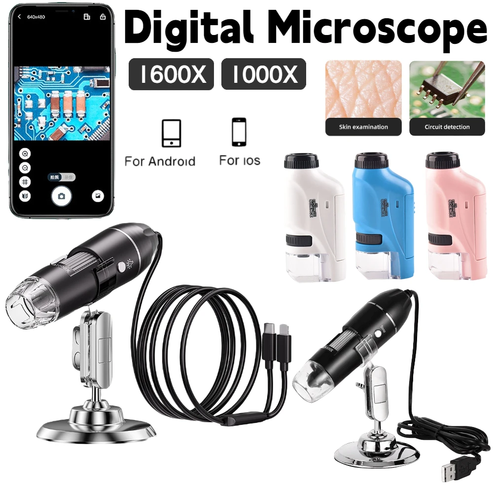 1600X-Digital-Microscope-Backlight-with-8LED-Electronic-Welding ...