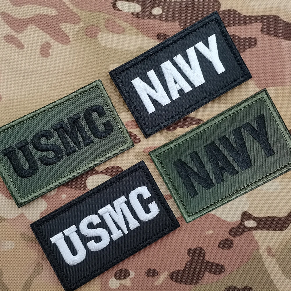 Tactical-ARMY-NAVY-USMC-Green-Black-Letter-Embroidery-Quality-Chest ...
