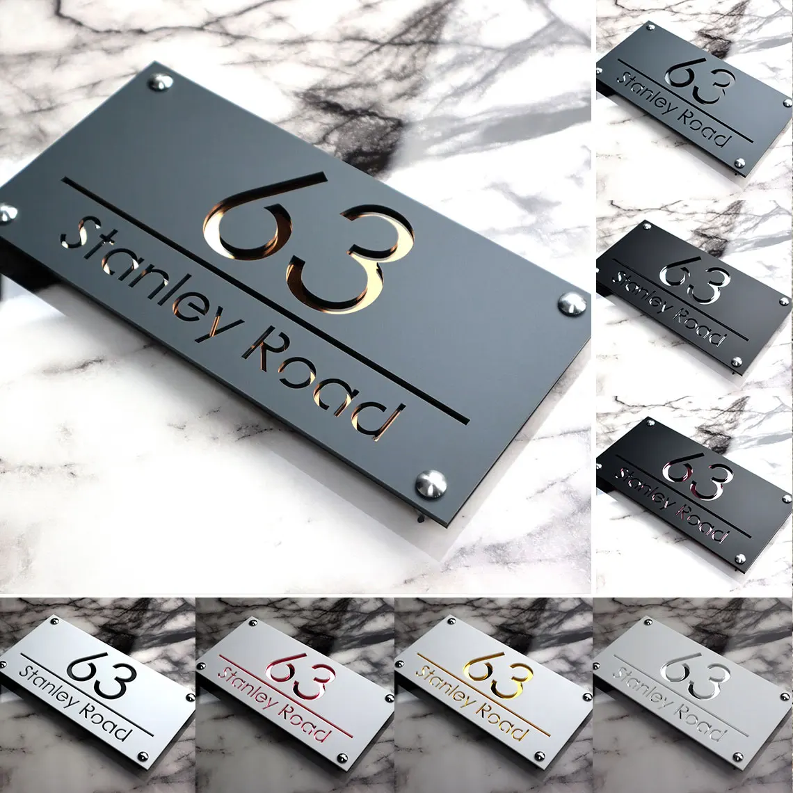 Customized-Sign-Outdoor-House-Number-Plate-Personalized-Family-Address ...