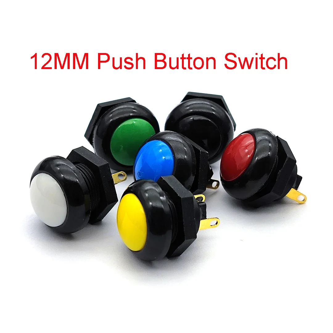 12MM-Button-Switch-Round-12MM-Flat-Head-Waterproof-Button-Push-Button ...
