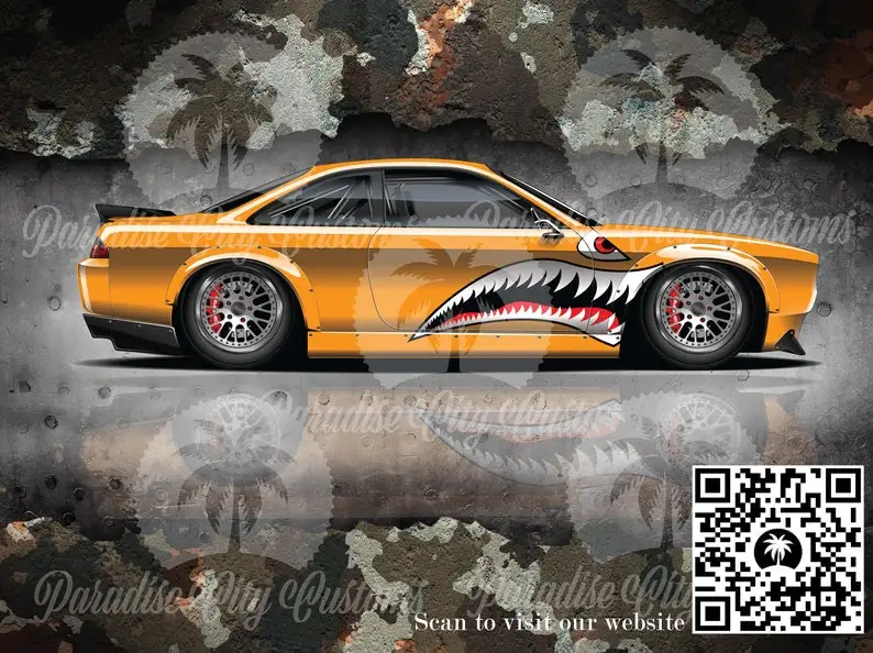 Shark-Teeth-Side-Car-Livery-Universal-Size-Cast-Vinyl-Large-Vehicle ...