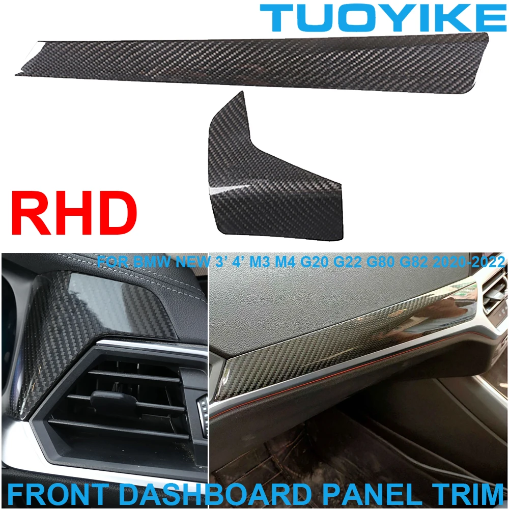 RHD-Real-Dry-Carbon-Fiber-Dashboard-Instrument-Panel-Cover-Trim-Frame ...
