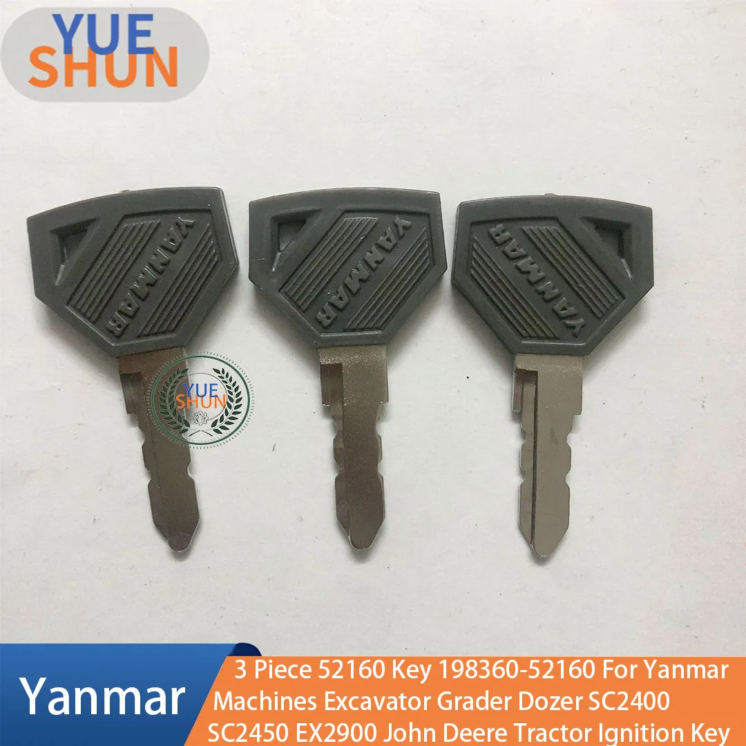 3pcs 52160 Key For Yanmar New Excavator Grader Dozer Grader Dozer ...