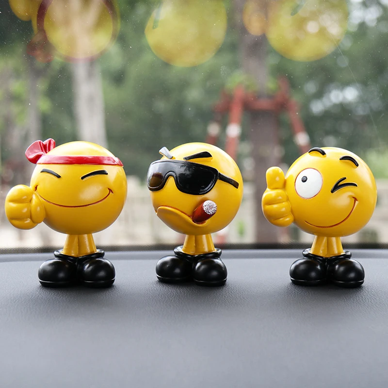 Car Decoration Creative Moving Head Doll Vehicle Pack Cute Cartoon ...