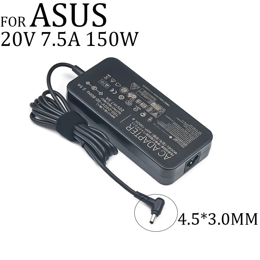 20V 7.5A 150W ADP-150CH B 4.5*3.0mm AC Adapter Laptop Charger For ASUS ...