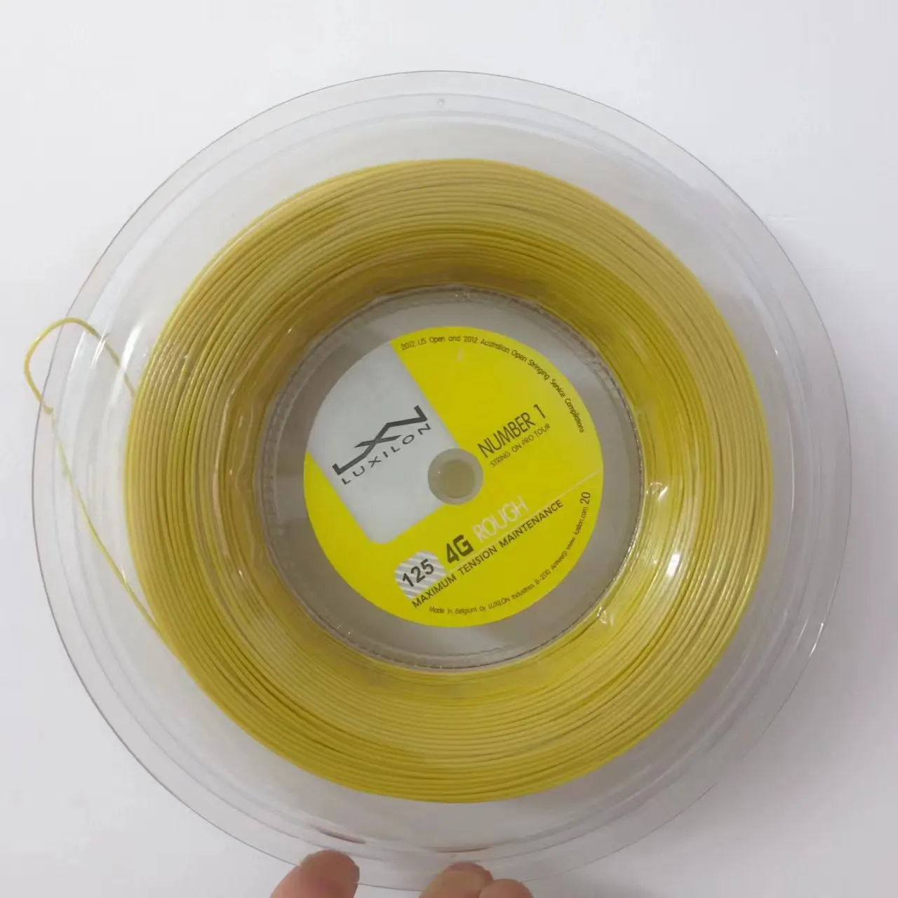Luxilon-125-4G-Rough-Yellow-Polyester-Tennis-String-Tennis-gut-padel ...