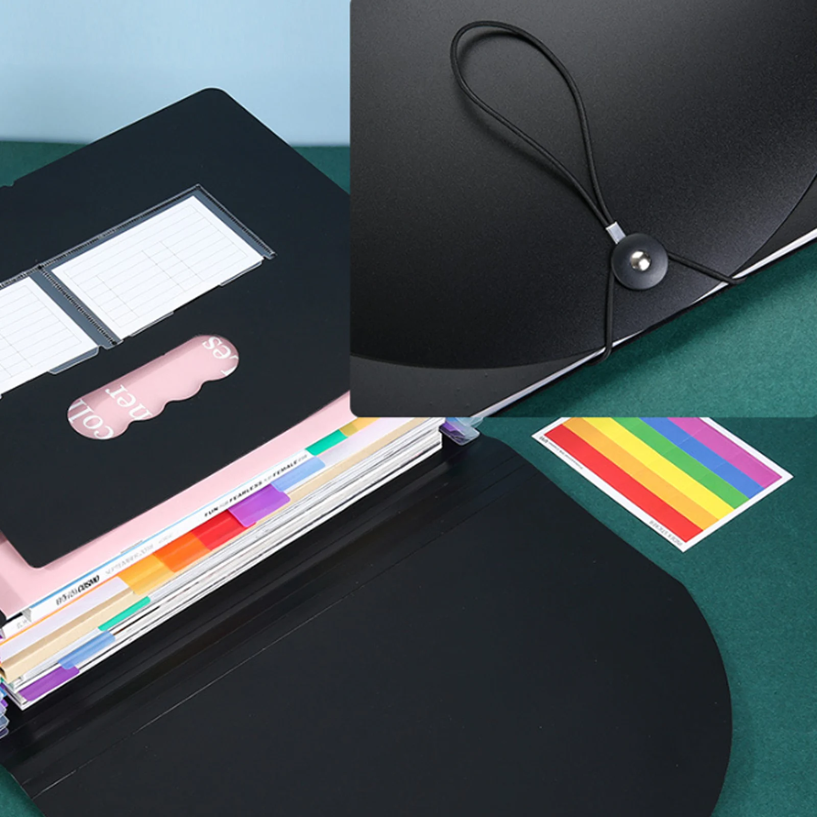 A4-Expandable-Filing-Box-with-Colored-Tabs-Paper-Organizer-Monthly-Bill ...