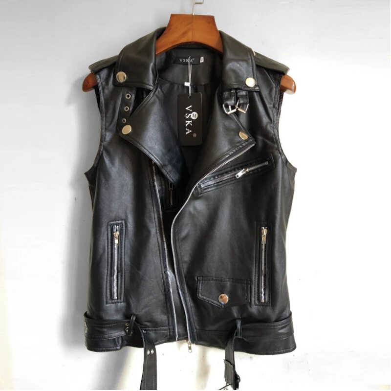 Sleeveless Leather Jacket For Men