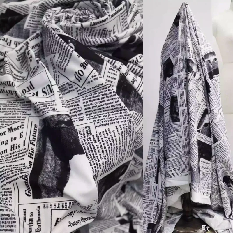 Newspaper-Graffiti-Fabric-Splicing-Letter-Pattern-Shirt-Windbreaker ...