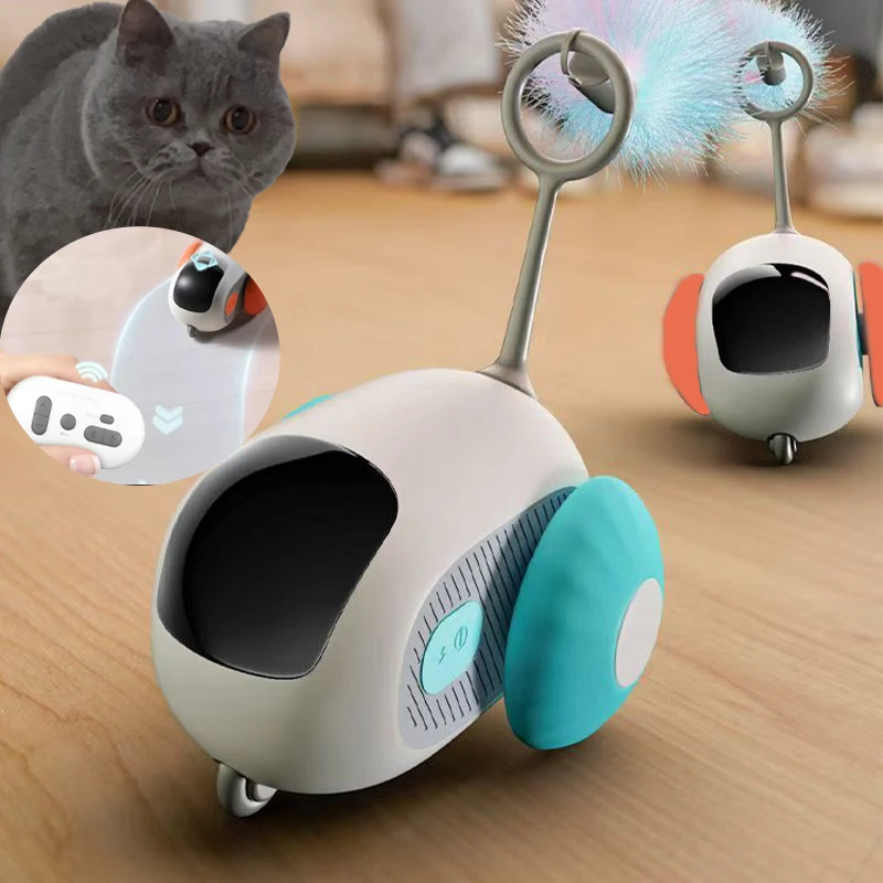Smart-Cat-Toy-Pet-Interactive-Remote-Control-Electric-Car-Toys-Upgraded ...