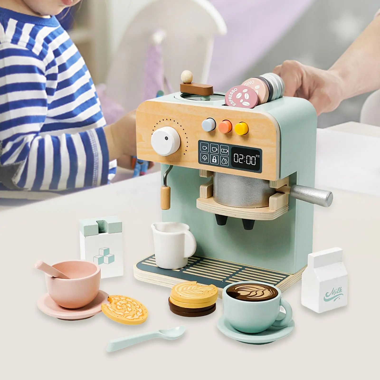 Kids-Coffee-Maker-Toy-Afternoon-Tea-Playset-Pretend-Play-Kitchen-Toy ...