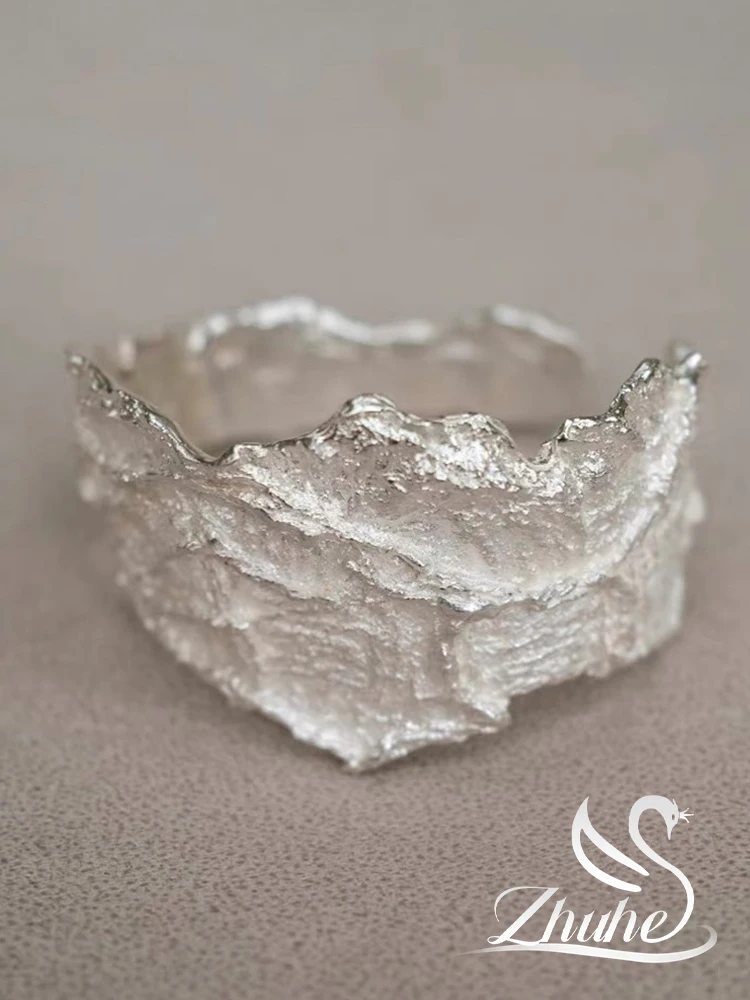 ZHUHE-Irregular-Texture-Bracelet-For-Women-Retro-Style-Copper-Alloy ...