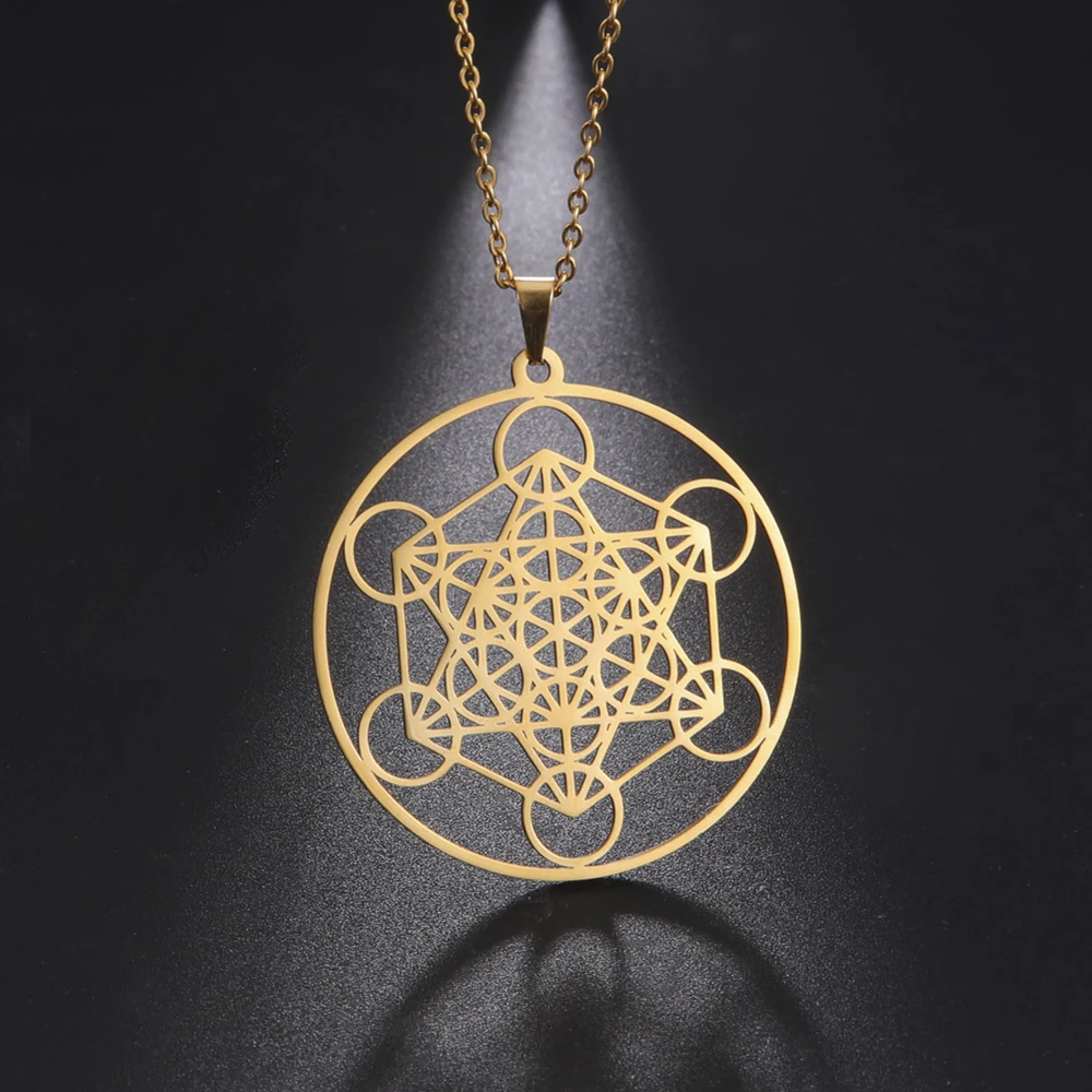 Skyrim-A-o-Inoxid-vel-Anjo-Selo-Arcanjo-Metatron-Cube-Colar-Mulheres ...