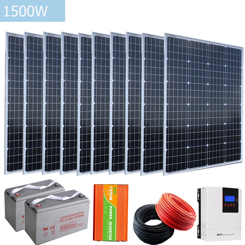 252KWH/Month 1680W Solar Panel Kit Complete Solar Panels 220 v House ...