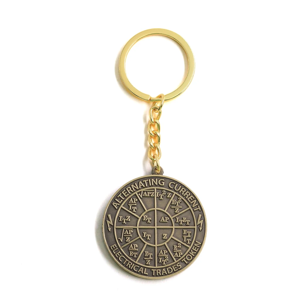 Ohm's Law Wheel Keychain Electrical Trades Token Key Ring Electricians ...
