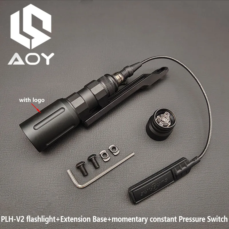 Tactical MLOK Metal PLH-V2 White LED Flashlight with Pressure Switch ...