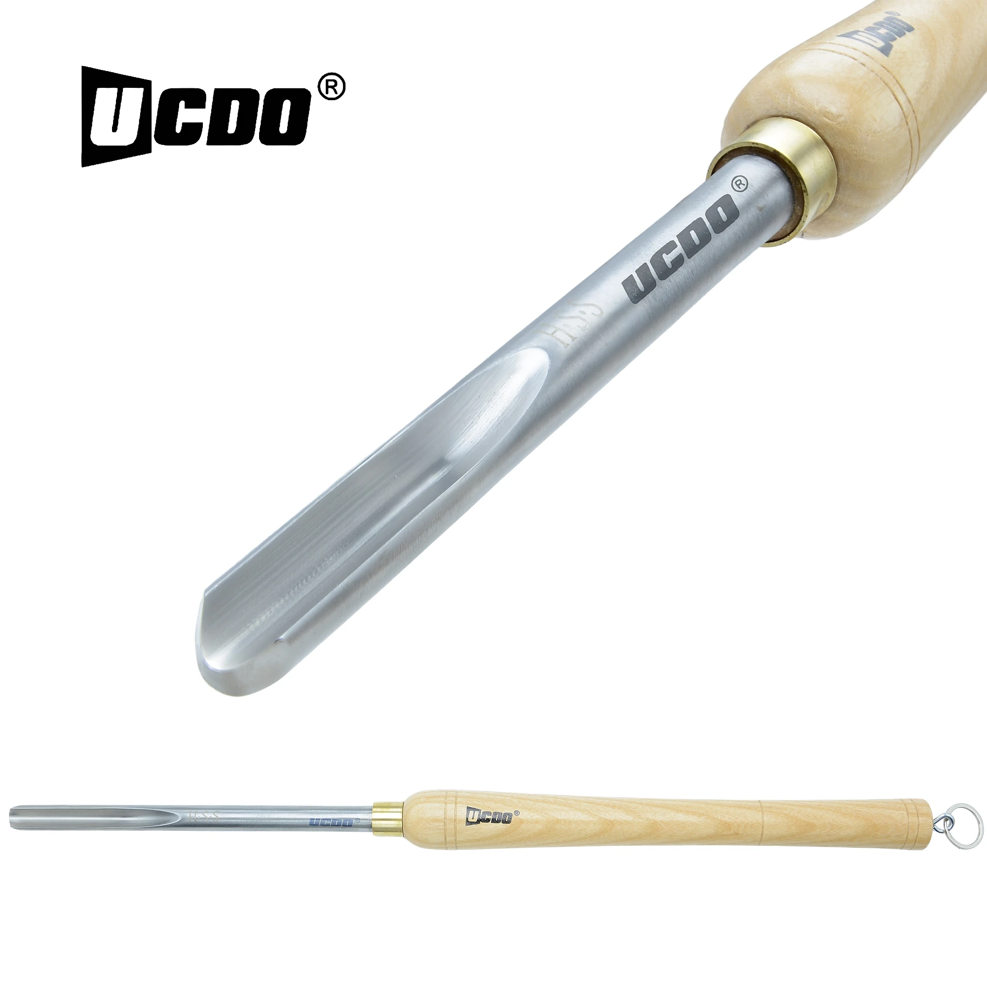 UCDO 16mm Woodturning Tools Spindle Gouge HSS V Shaped Flute Wood ...