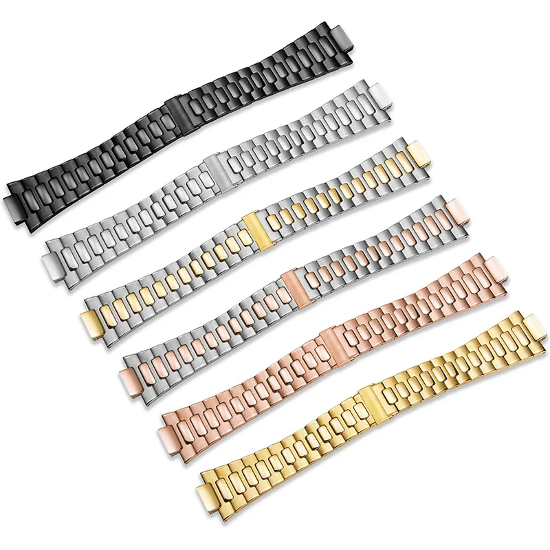 25*13mm Stainless Steel Watch Strap Bracelet Metal With Folding Clasp ...