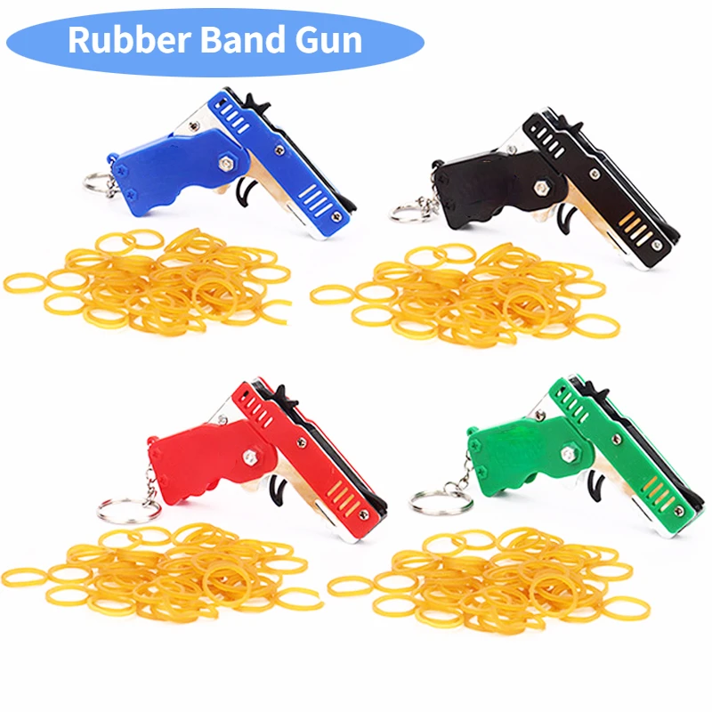 1PCS-Mini-keychain-gun-rubber-band-gun-Toy-Gun-Shooting-Pistol-Alloy ...
