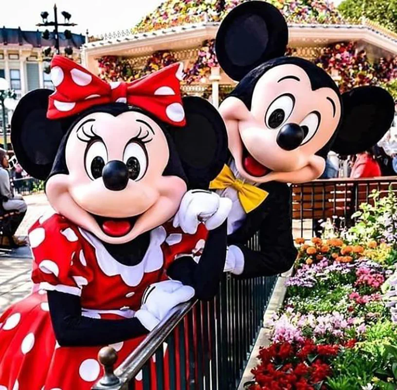 Cute Cartoon Mickey Minnie Mouse Mascot Costume Disney Characters ...