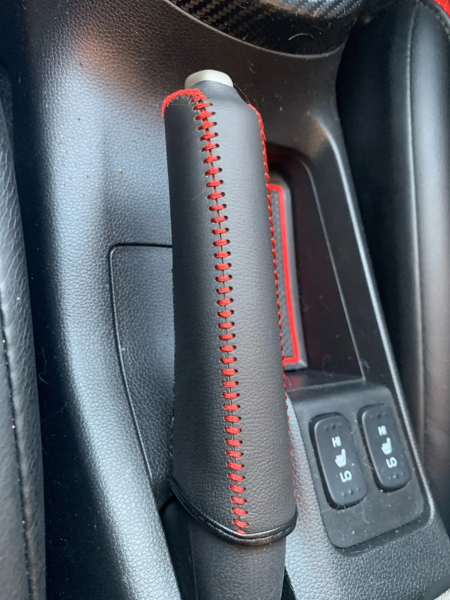 Leather-Hand-Brake-Cover-Protective-Sleeve-for-Geely-Vision-SC7-MK-CK ...