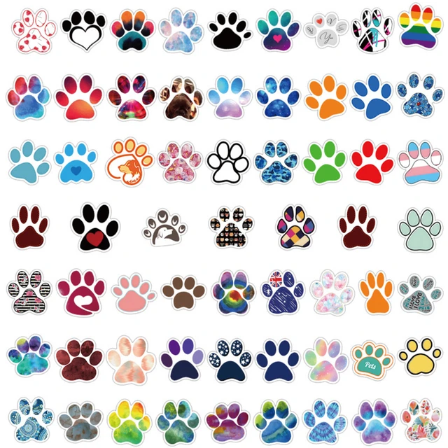 Colorful Paw Prints