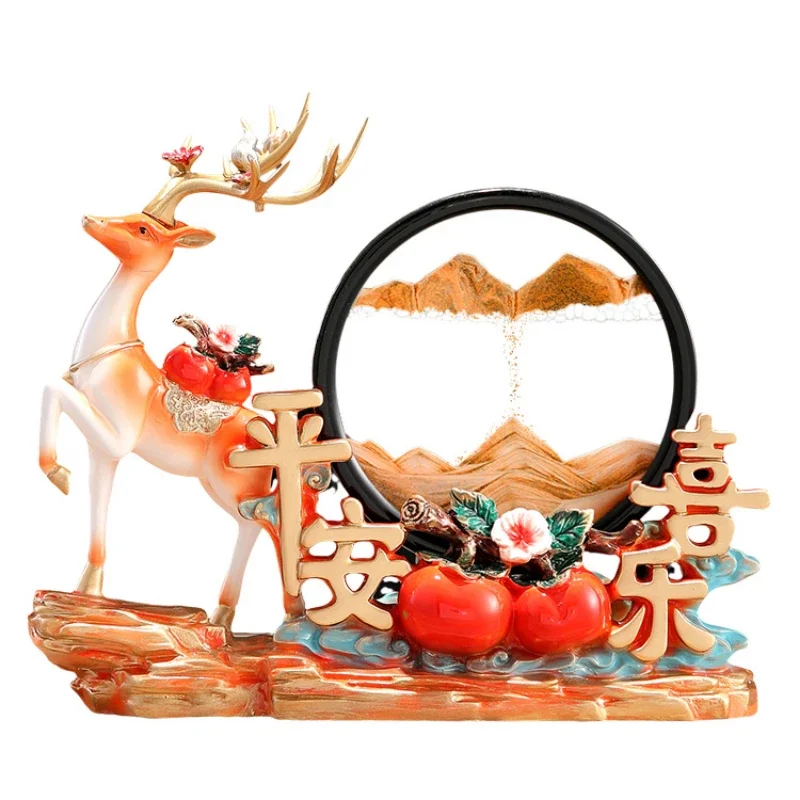 Y-Ping-An-Xi-Le-Zhao-Cai-Lu-Decoration-quicksand-painting-living-room ...