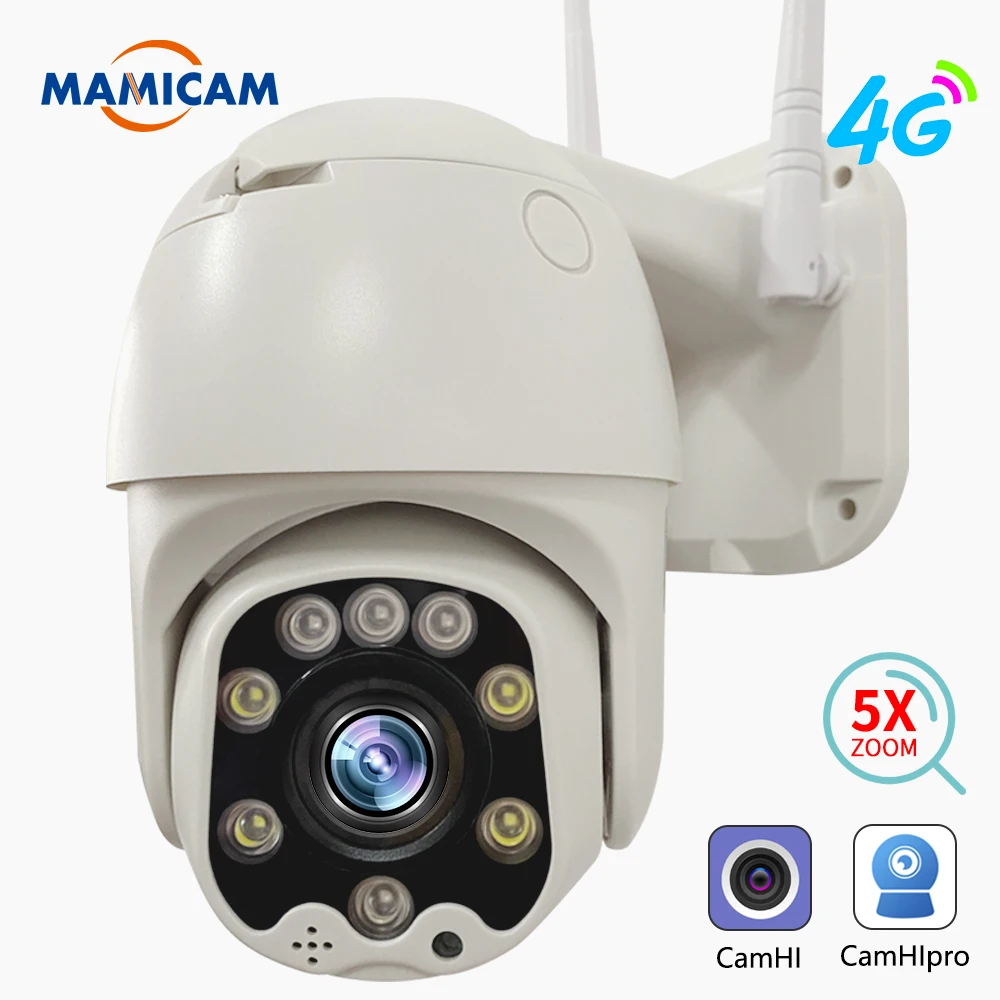 Cámara IP con WIFI y tarjeta SIM 4G para exteriores, videocámara de vigilancia CCTV PTZ HD de ...