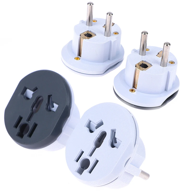 EU Plug Adapter 16A 250V Travel Adapter Converter 2 Round Socket High ...