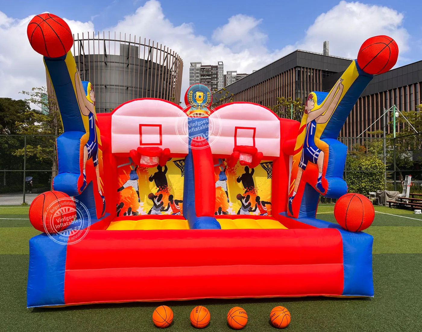 Inflatable-Basketball-Hoop-Shot-Inflatable-Basketball-Game-with-2-Hoops ...