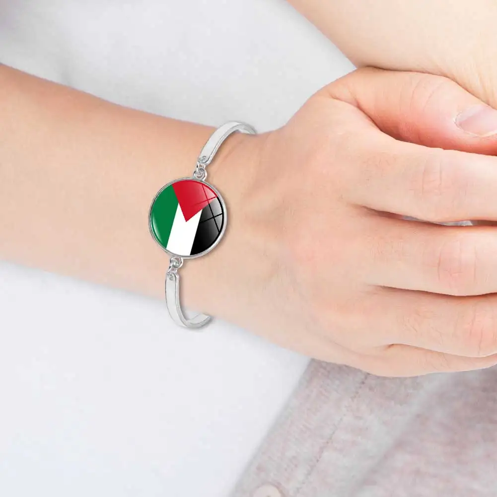 Palestinian-Flag-Bracelet-Fashion-Leather-Braided-Bracelets-Glass ...