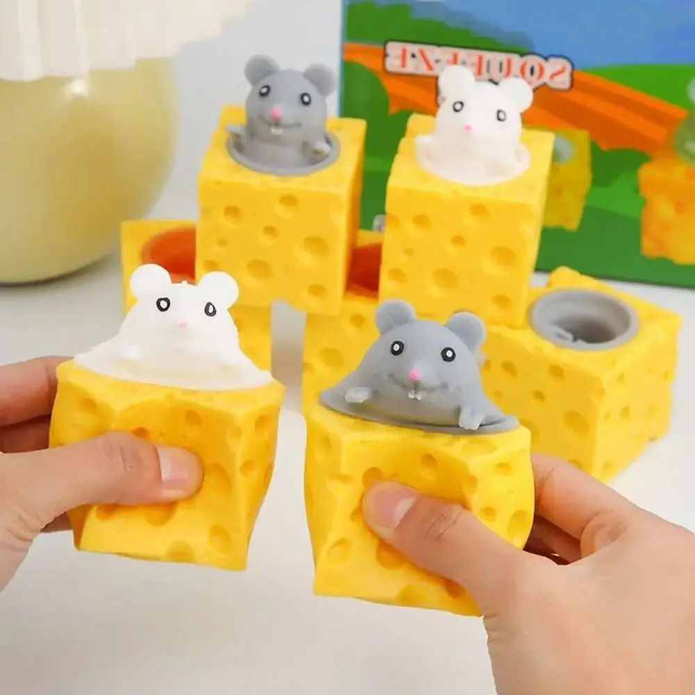 Stress relieving pet cheese mouse cheese pinch pressure ball vent ...