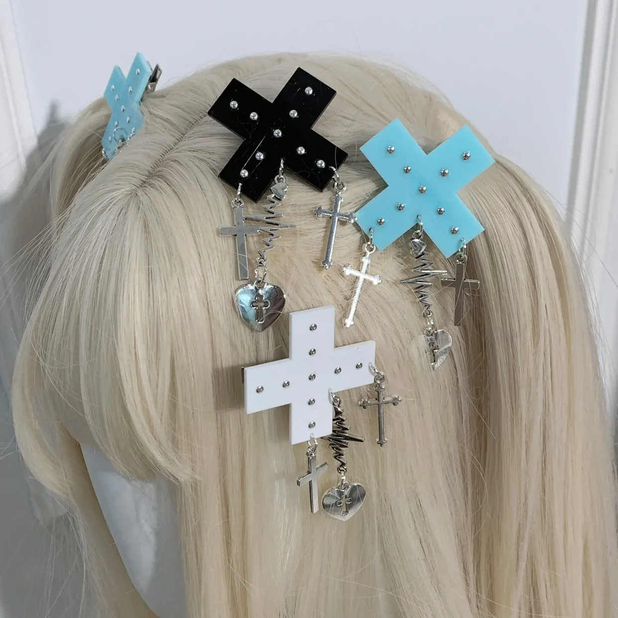1-Pair-Gothic-Lolita-Cosplay-Y2K-Girl-Harajuku-Style-Women-Punk-Cross ...