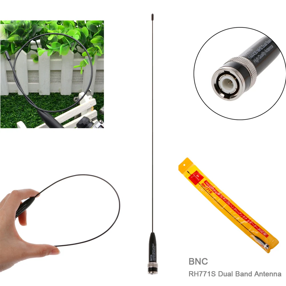 Handheld Radio Antenna RH771S VHF/UHF Antenna Ultra-thin 144/430MHz for ...