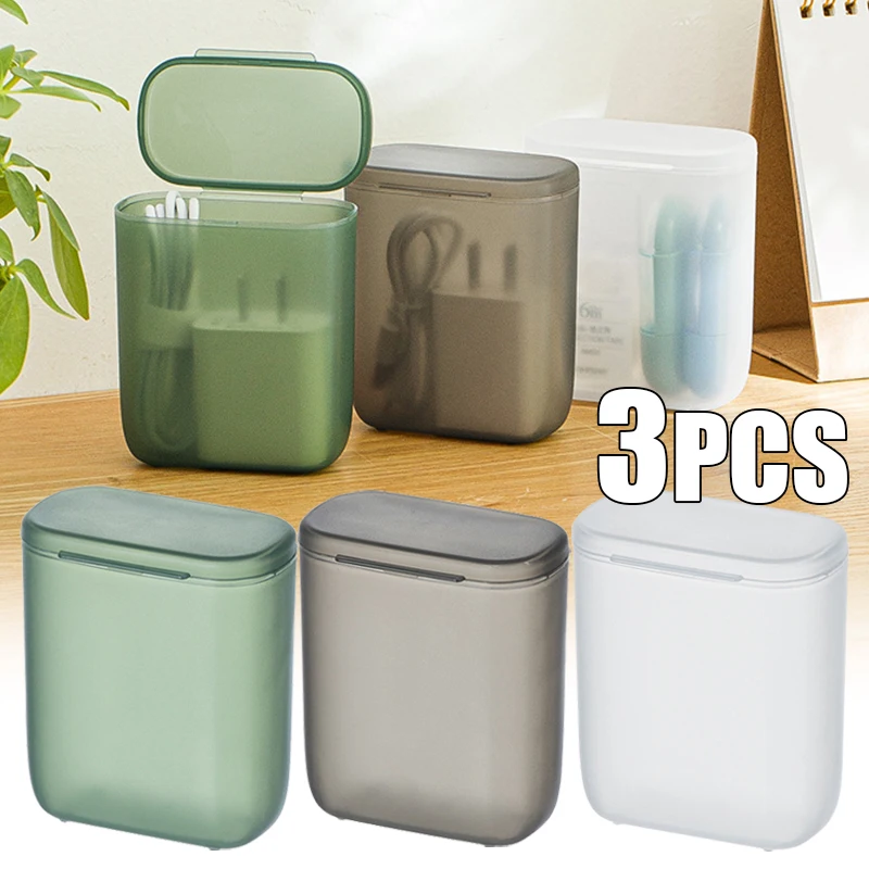 Portable Data Cable Storage Box Desktop Organizer Travel Home ...