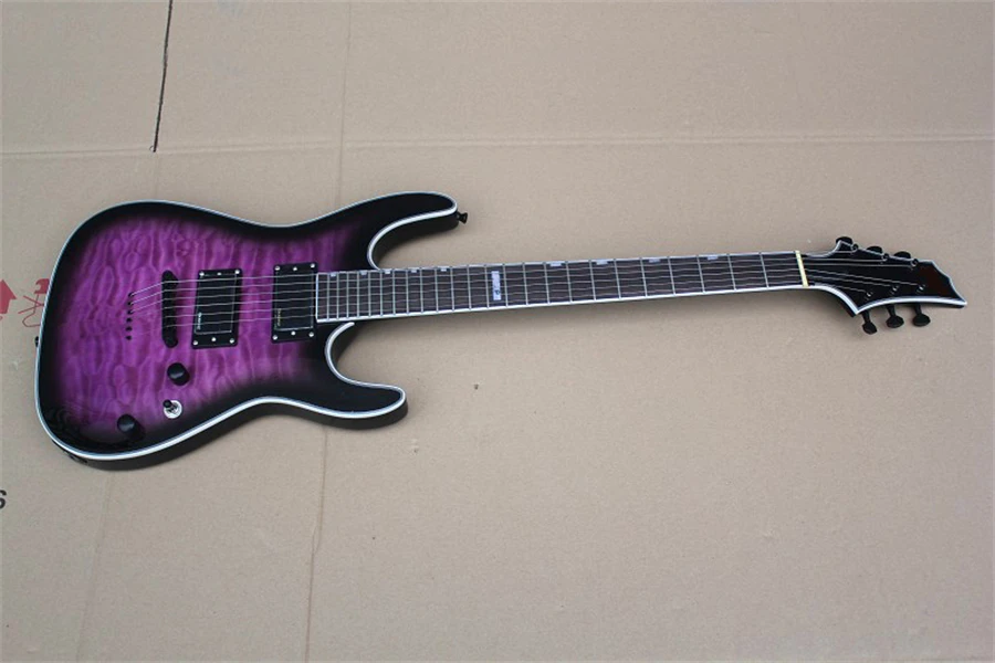 Firehawk Custom Purple Electric Guitar with Quilted Maple Veneer,String ...