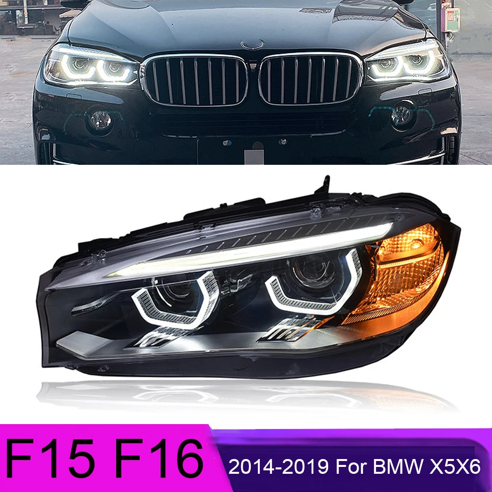 Car-Accessories-For-BMW-X5-F15-Headlight-2014-2017-DRL-Turn-Signal ...