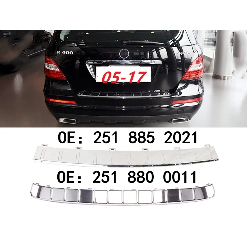 Rear-bumper-Electroplated-chrome-bright-strip-lower-guard-board-For ...