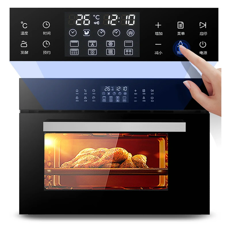 Horno de vapor inteligente para el hogar, horno eléctrico integrado a la parrilla de viento con ...