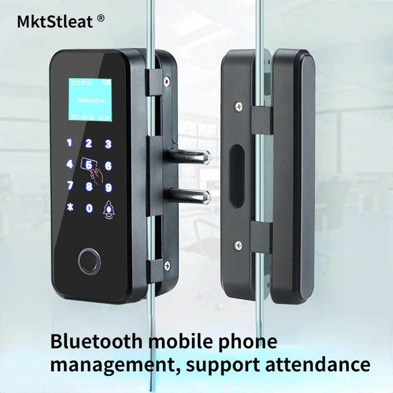 Electronic-Digital-Lock-Fingerprint-Glass-Door-Lock-Bluetooth-HAHA-Lock ...
