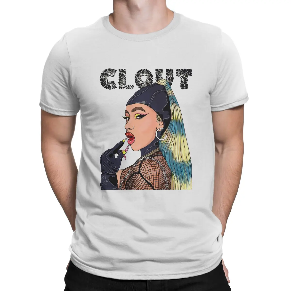 CLOUT-Men-s-T-Shirts-American-rapper-Cardi-B-Unique-Tee-Shirt-Short ...
