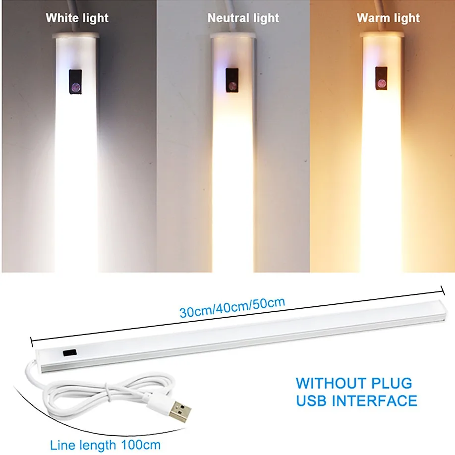 LED Strip Desk Lamp 12V USB Hand Sweep Switch sensore di movimento ...