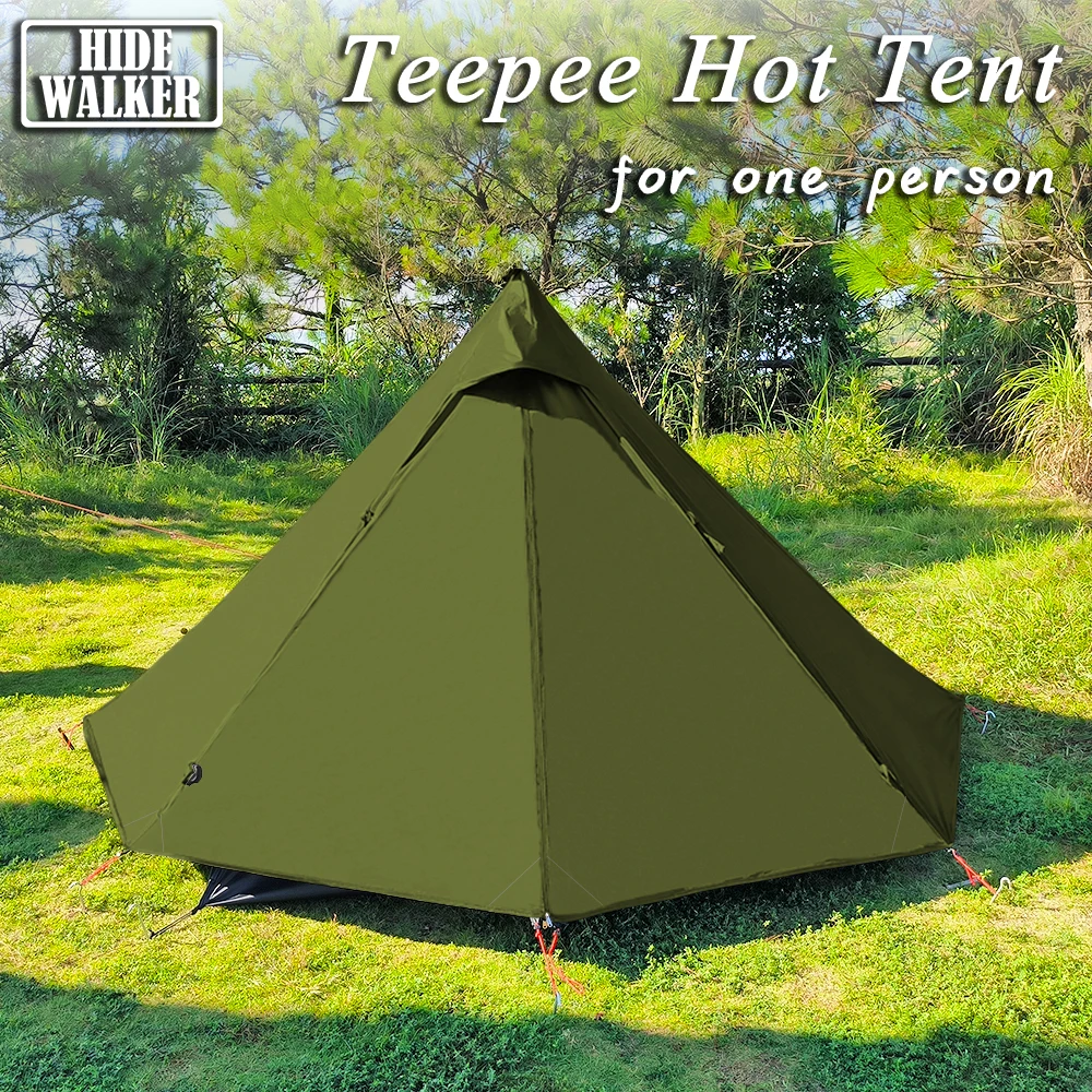 Pyramid Tent Fly With Chimney Hole Teepee Tent Camping Tipi For Adults ...