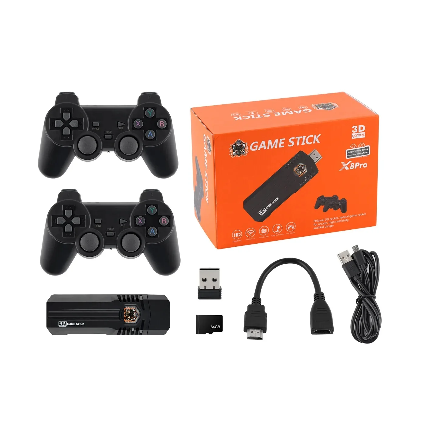 Mini-Stick-V-deo-Game-X8-Pro-Port-til-Retro-30000-Jogos-2-Controles-Sem ...