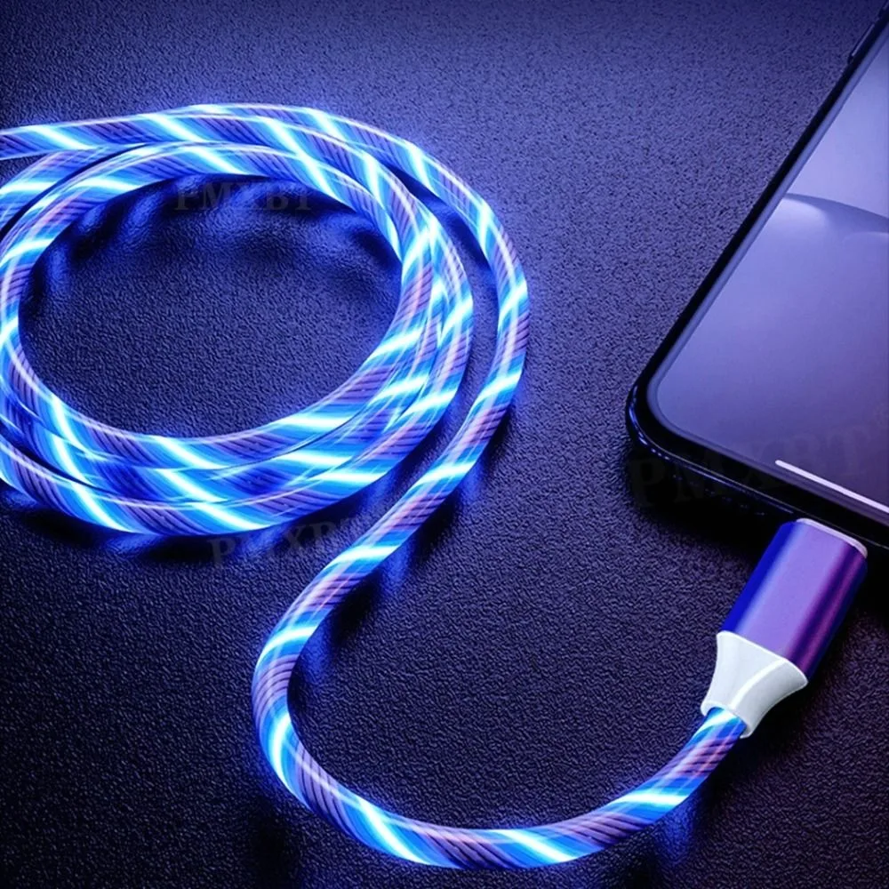 Glowing-Cable-Mobile-Phone-Charging-Cables-LED-light-Micro-USB-Type-C ...