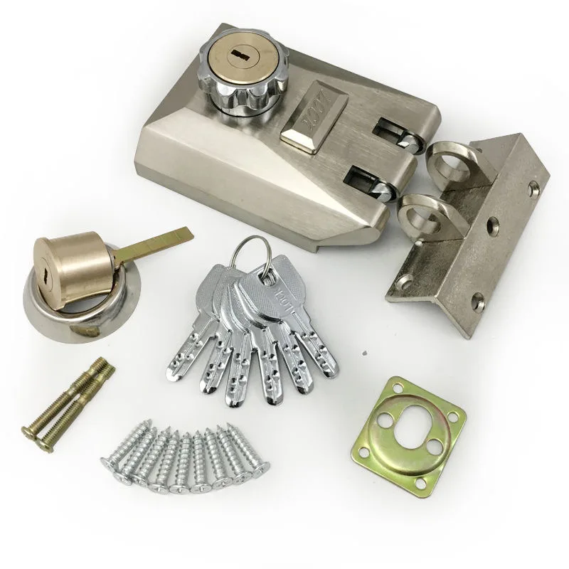 Outdoor-Sliding-door-Steel-Gate-lock-Strength-wheel-hook-warehouse-iron ...