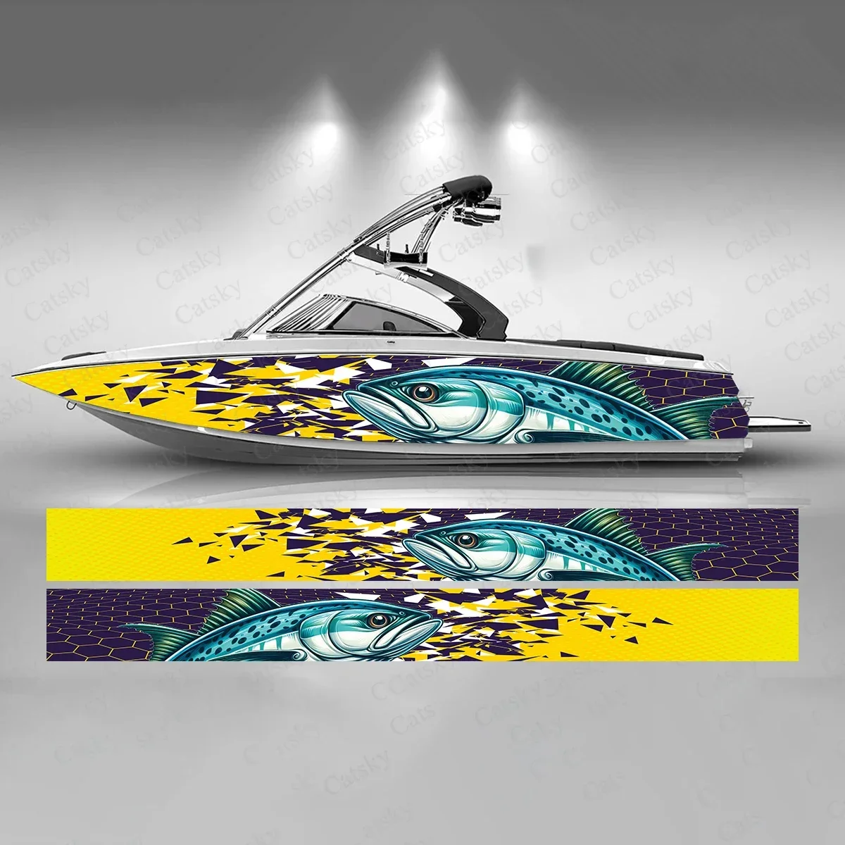 Tuna-Fish-Abstract-Geometry-Boat-Sticker-Fashion-Custom-Fish-Boat ...