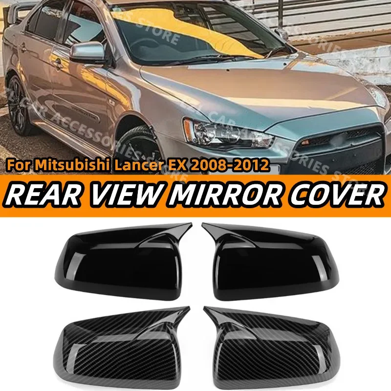 2X-Side-Car-RearView-Mirror-Cover-Caps-For-Mitsubishi-Lancer-X-10-EX ...