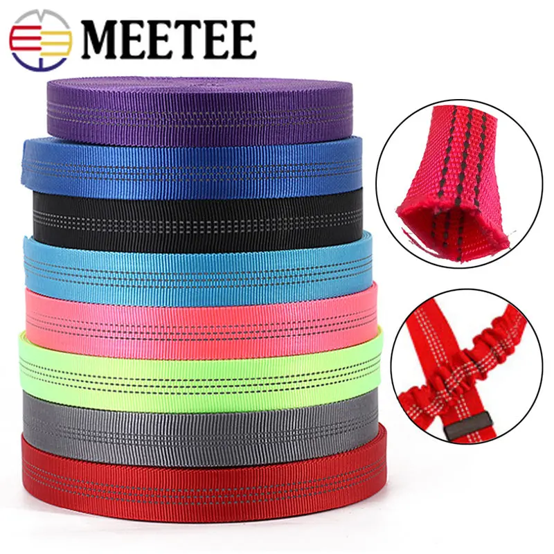 2-5Meters-25mm-Nylon-Tubular-Webbing-Tape-For-Sewing-Bag-Strap-Double ...