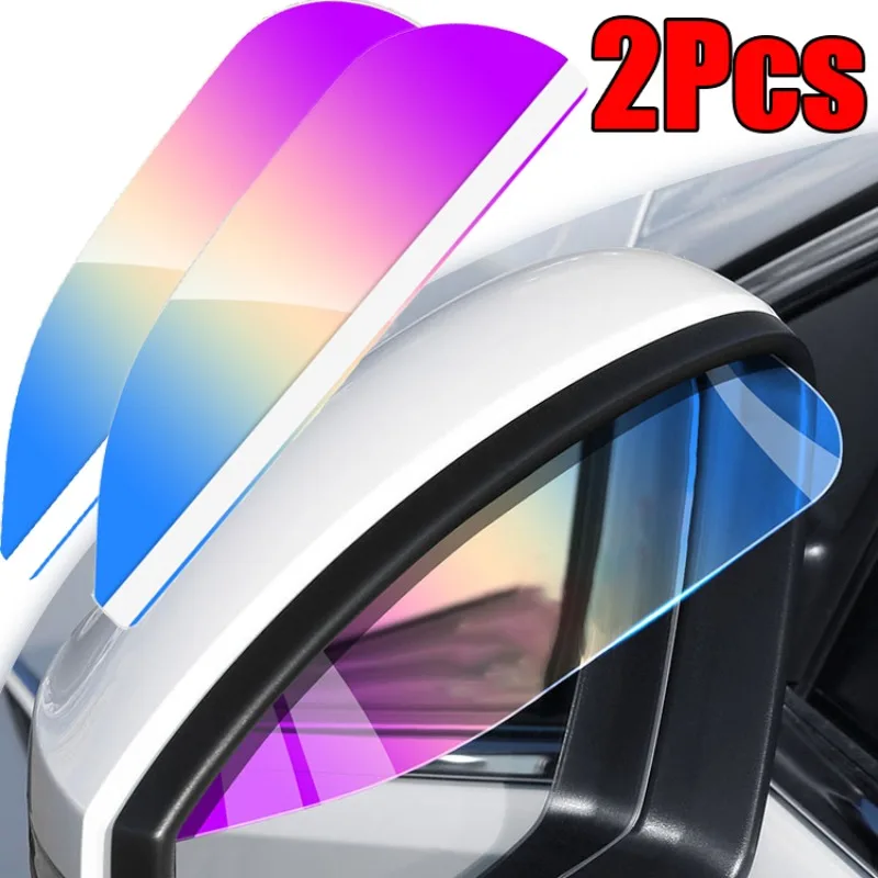 2Pcs-Car-Rearview-Mirror-Rain-Eyebrow-Visor-Carbon-Fiber-Rear-View-Sun ...